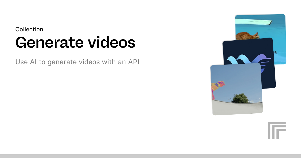 Use AI to generate videos via API - Replicate