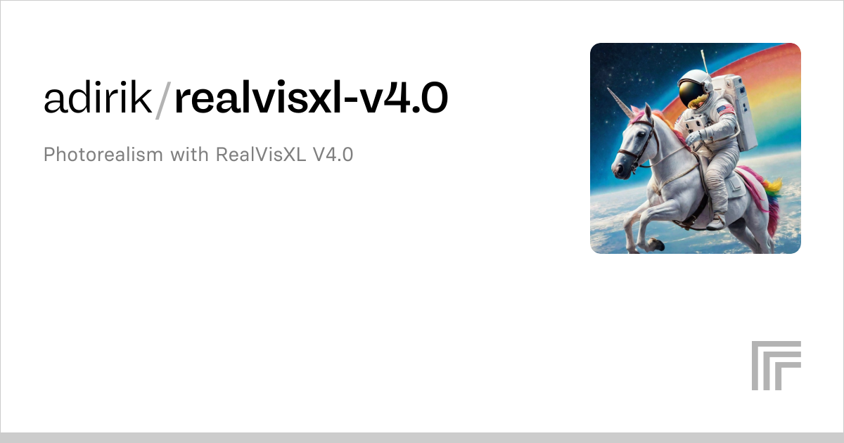 adirik/realvisxl-v4.0 | Readme and Docs