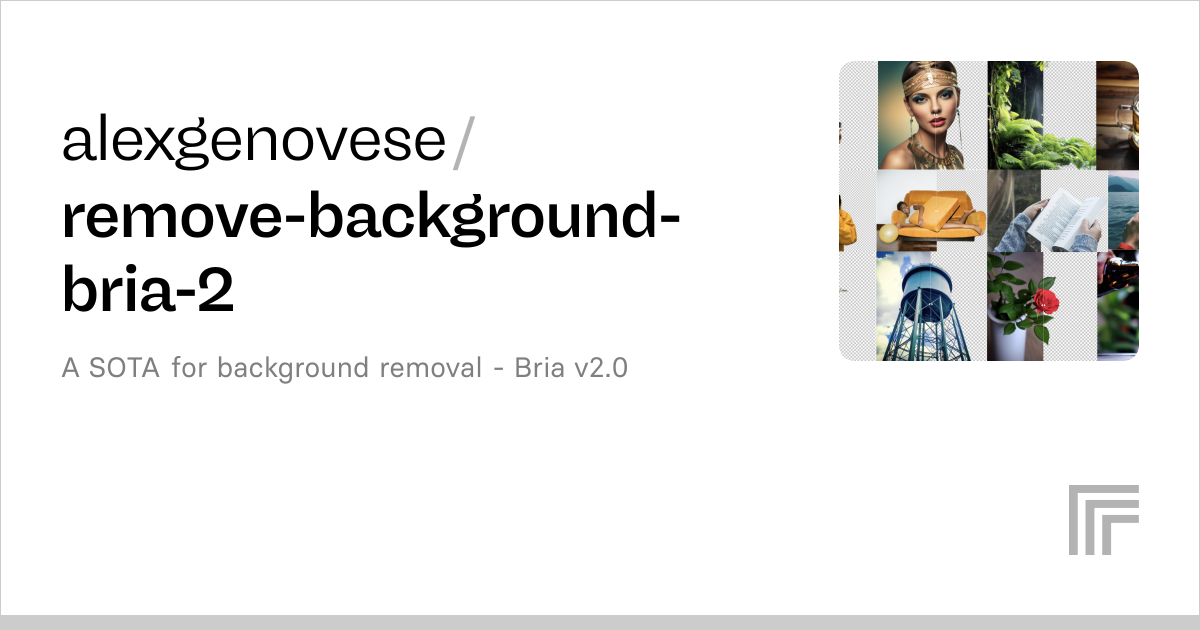 alexgenovese/remove-background-bria-2 | Run with an API on Replicate