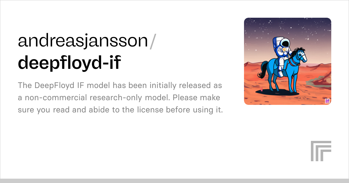 andreasjansson/deepfloyd-if | Run with an API on Replicate