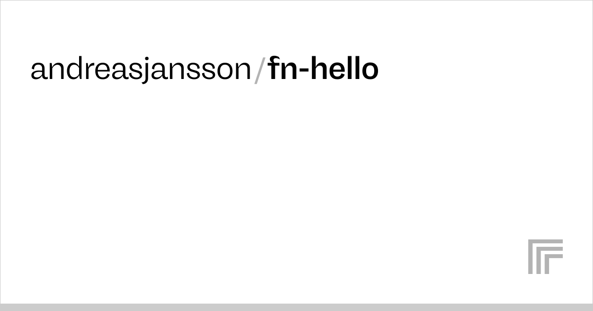 Andreasjansson Fn Hello Run With An Api On Replicate