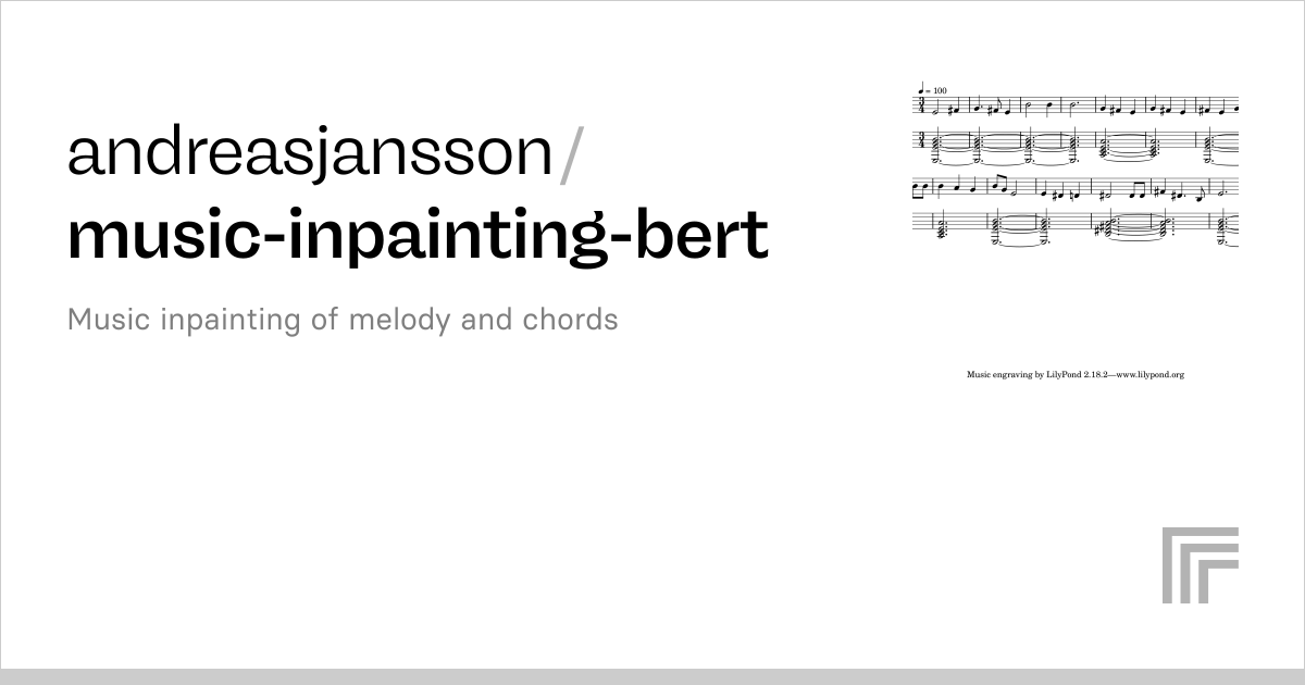 andreasjansson/music-inpainting-bert | Run with an API on Replicate