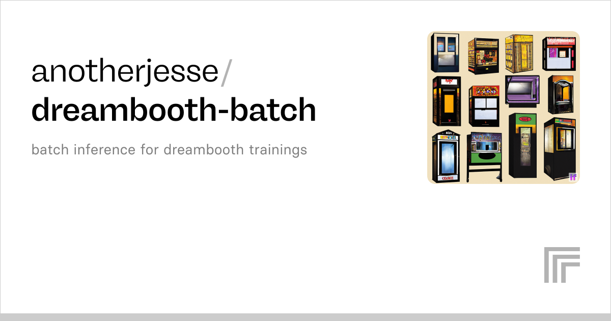 anotherjesse/dreambooth-batch | Run with an API on Replicate