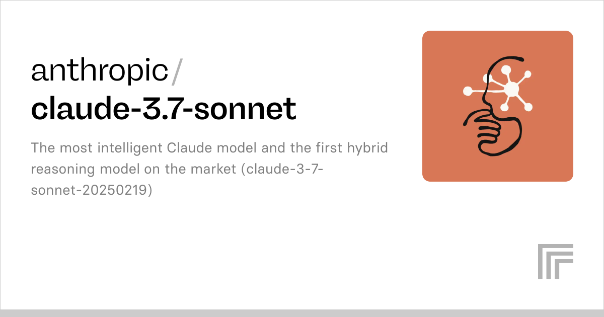 anthropic/claude-3.7-sonnet | Readme and Docs