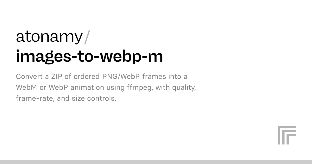 atonamy/images-to-webp-m | Run with an API on Replicate