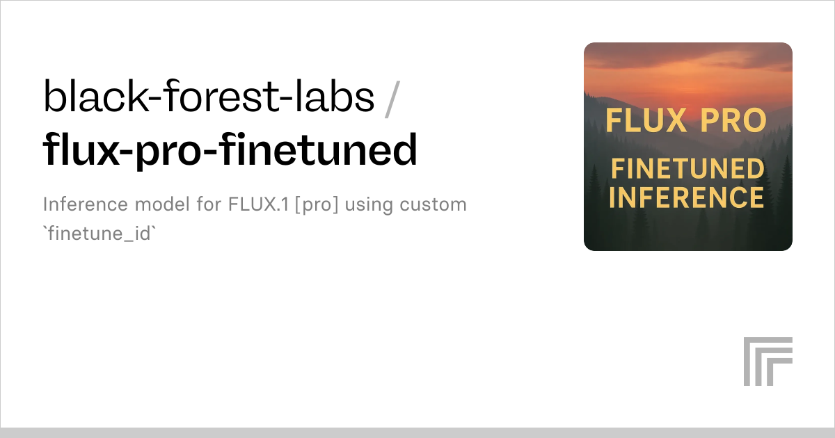 FLUX.1 [pro] Finetuned | Text to Image