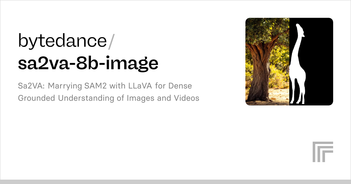 bytedance/sa2va-8b-image | Run with an API on Replicate