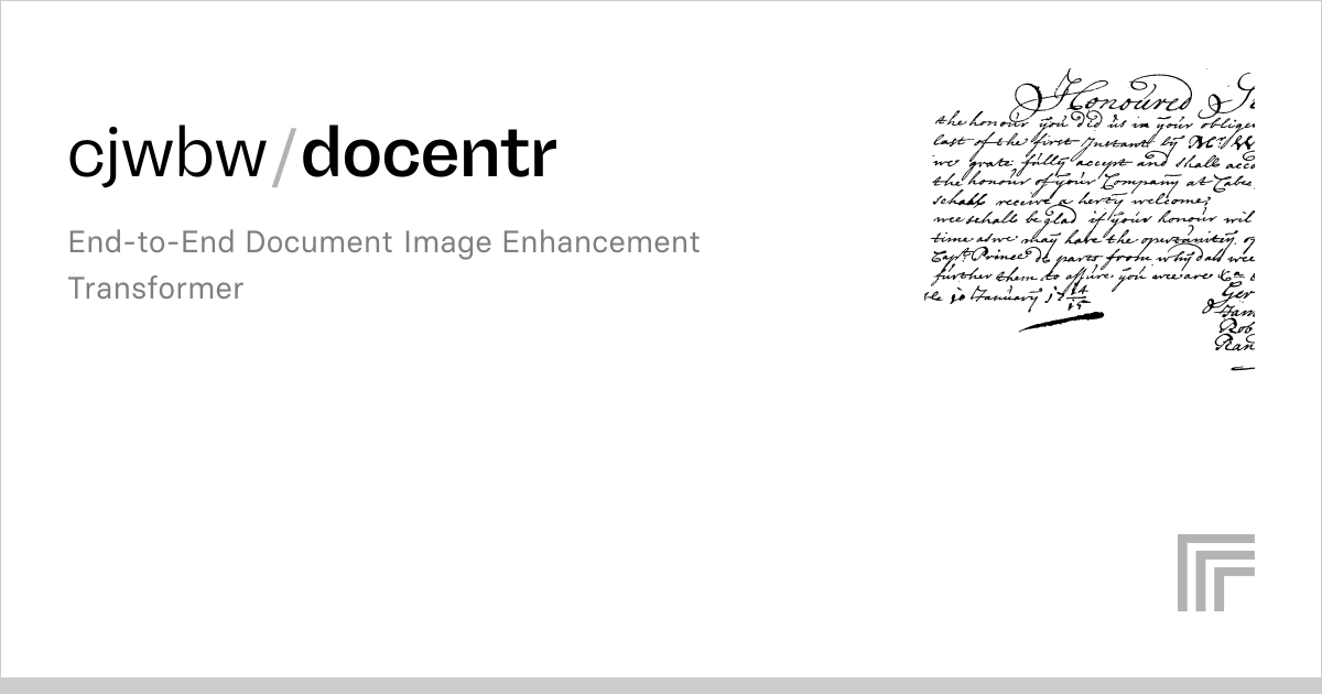 cjwbw/docentr | API reference
