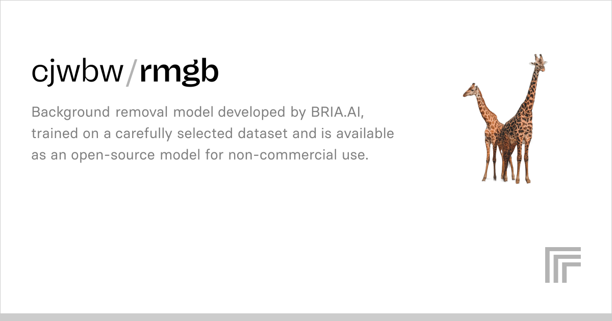 cjwbw/rmgb | Run with an API on Replicate