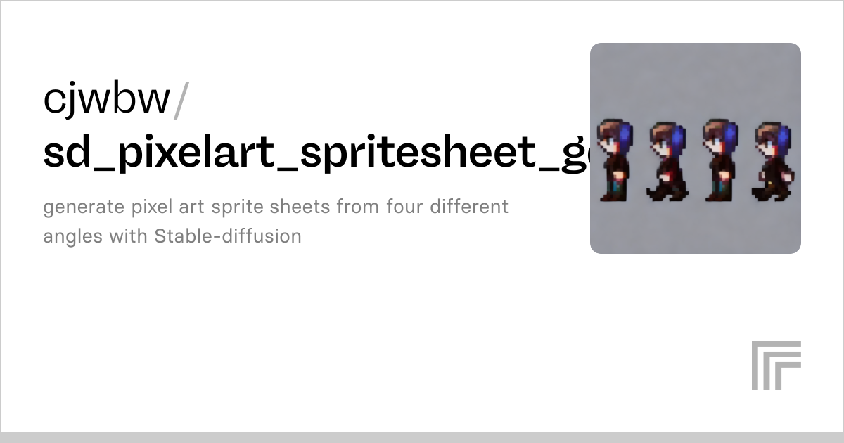 cjwbw/sd_pixelart_spritesheet_generator | Run with an API on Replicate