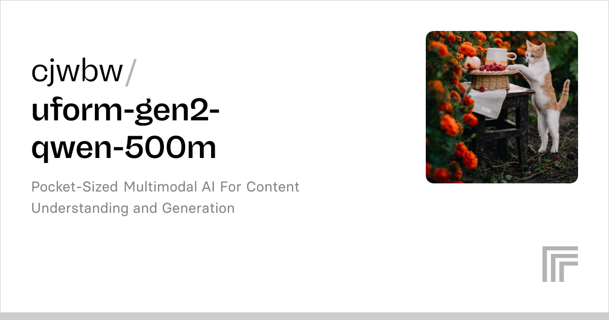 cjwbw/uform-gen2-qwen-500m | Run with an API on Replicate