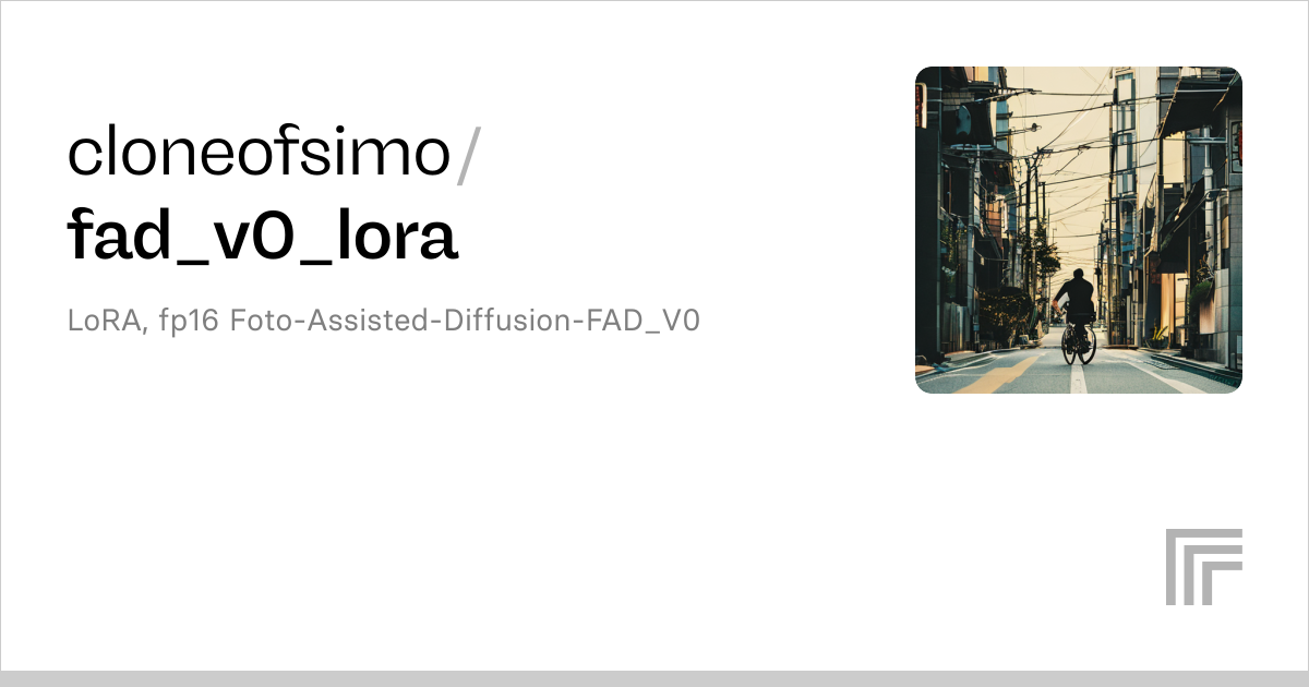 Cloneofsimo Fad V0 Lora Run With An Api On Replicate