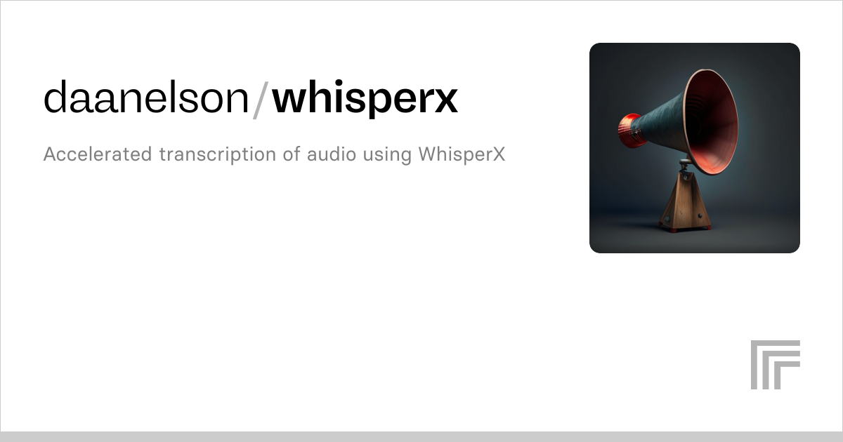 daanelson/whisperx | Readme and Docs