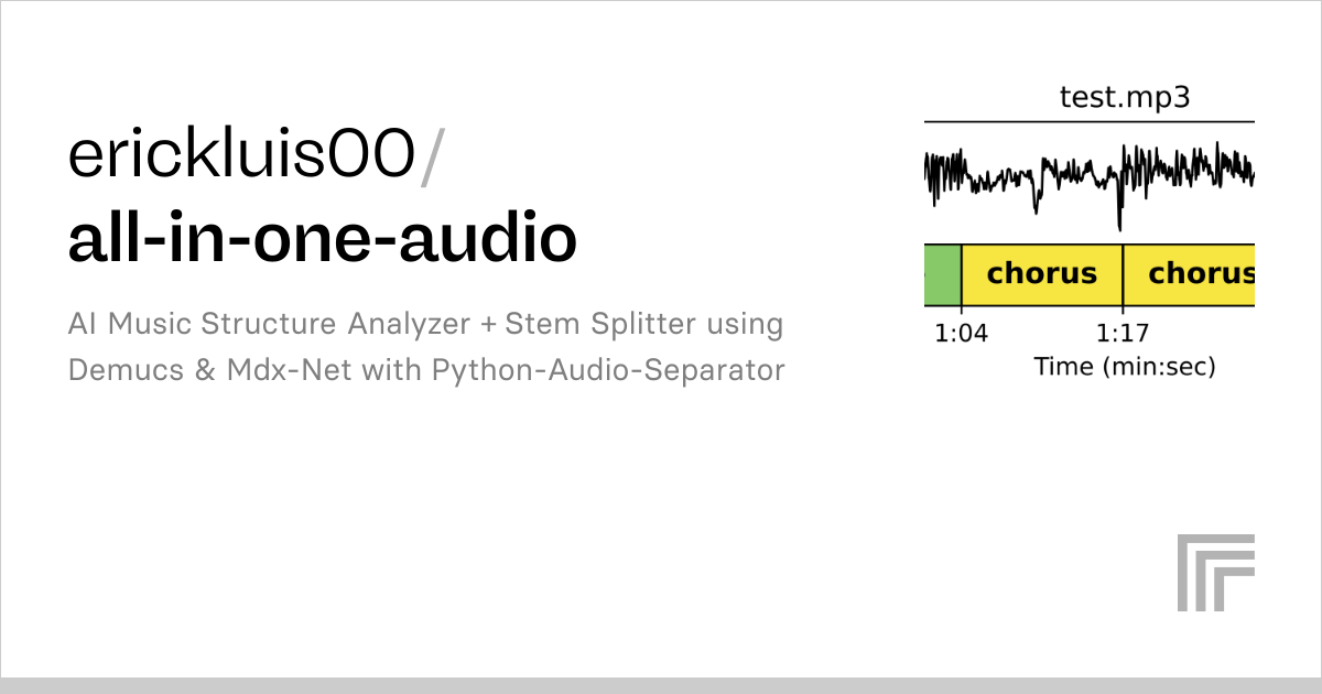 erickluis00/all-in-one-audio | Run with an API on Replicate