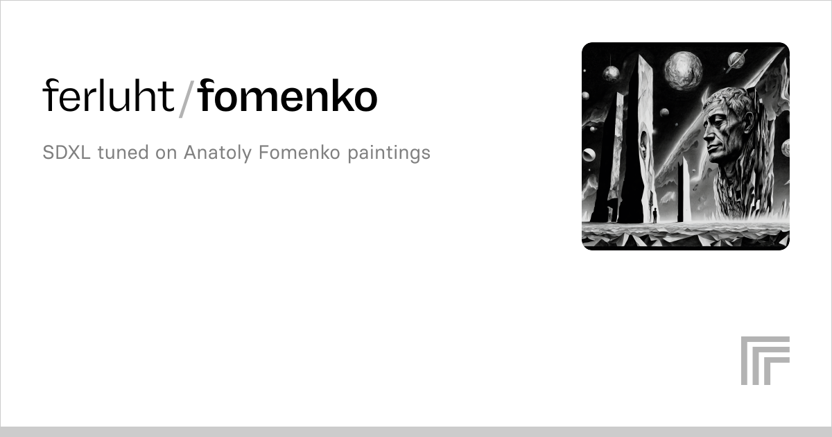 ferluht/fomenko | Run with an API on Replicate
