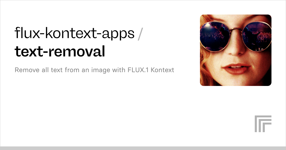 Remove text with AI – FLUX.1 Kontext