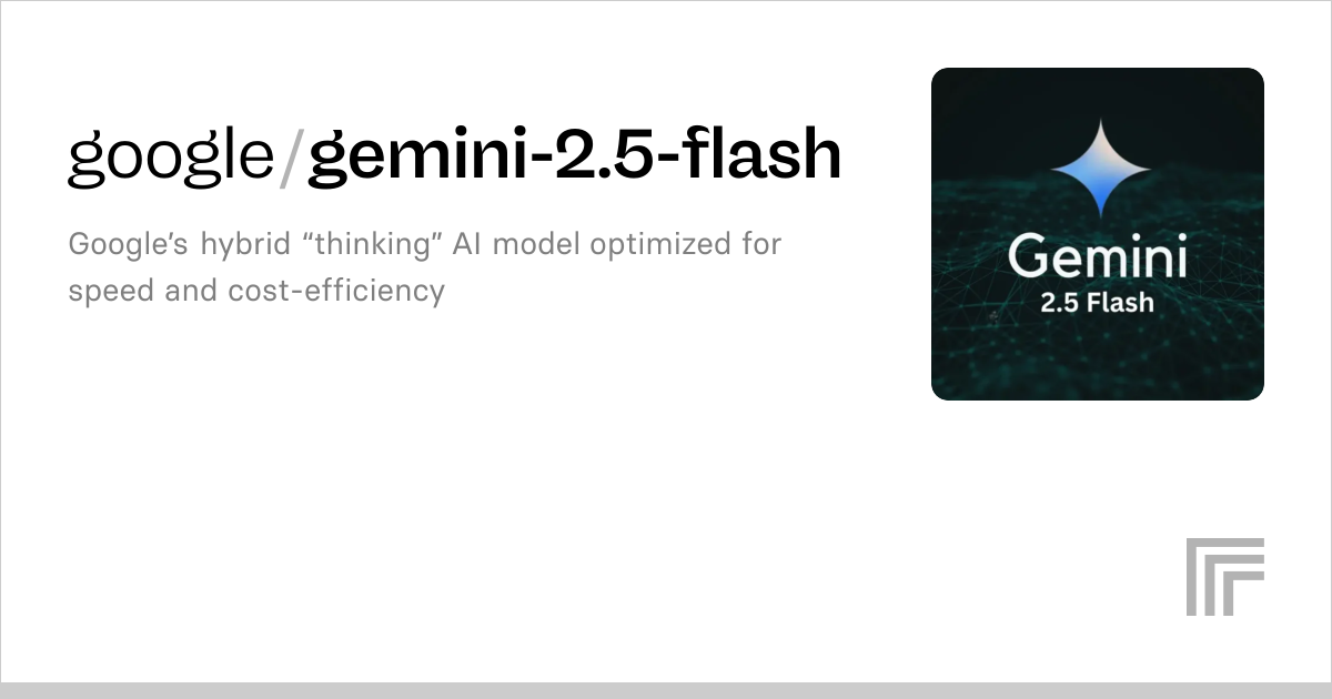 Google Gemini 2.5 Flash API