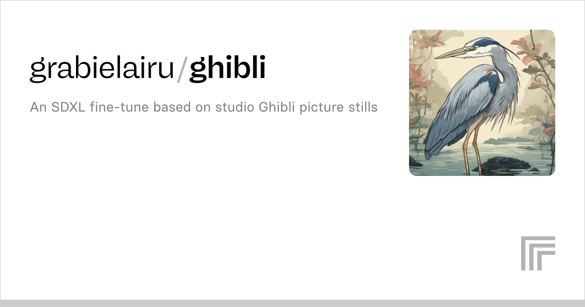 grabielairu/ghibli | Run with an API on Replicate