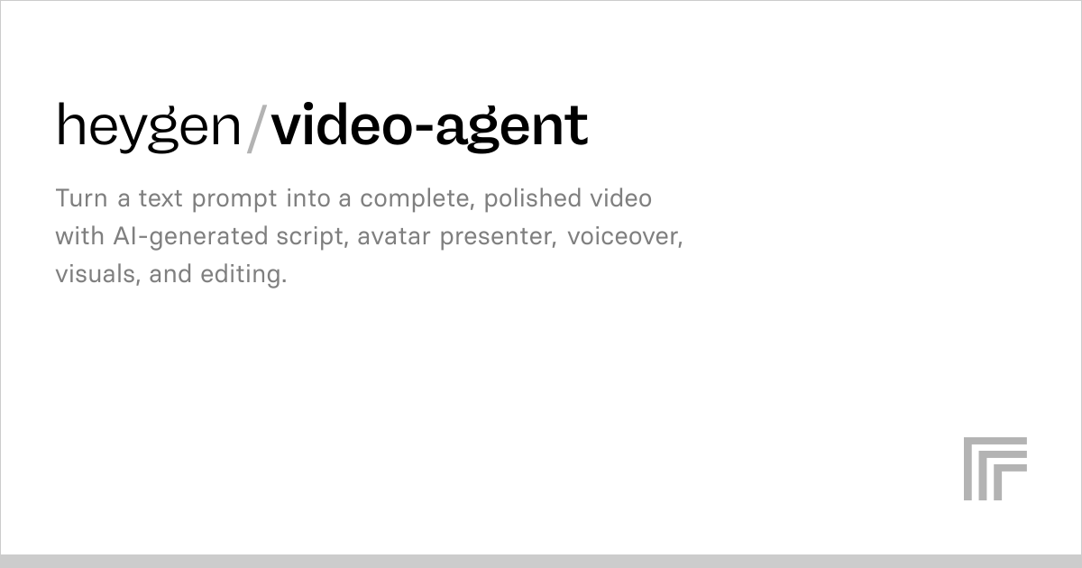 HeyGen Video Agent – text to video with AI avatars