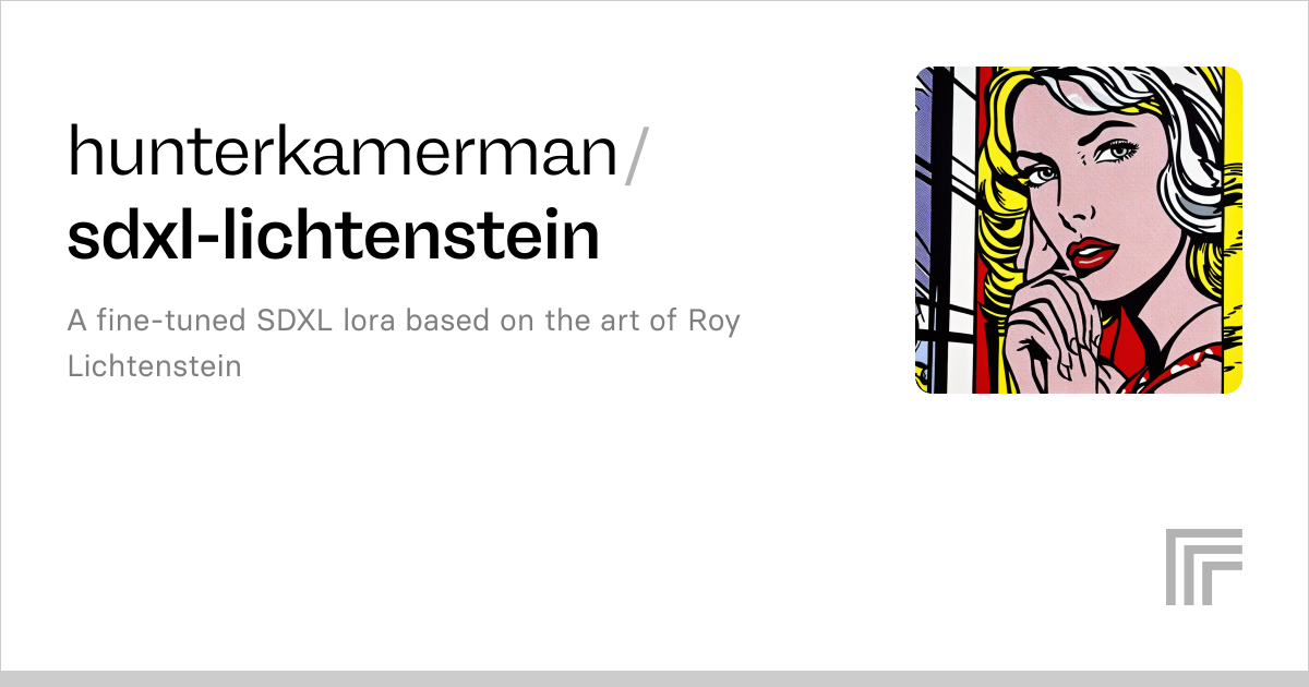 Examples – hunterkamerman/sdxl-lichtenstein | Replicate