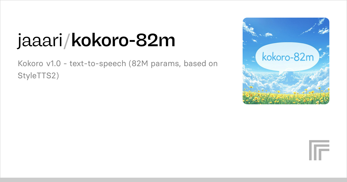 Kokoro-82M: High-Quality, Efficient Text-to-Speech on Replicate