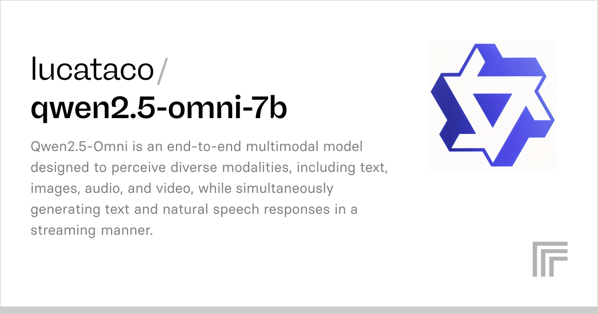 lucataco/qwen2.5-omni-7b | Run with an API on Replicate