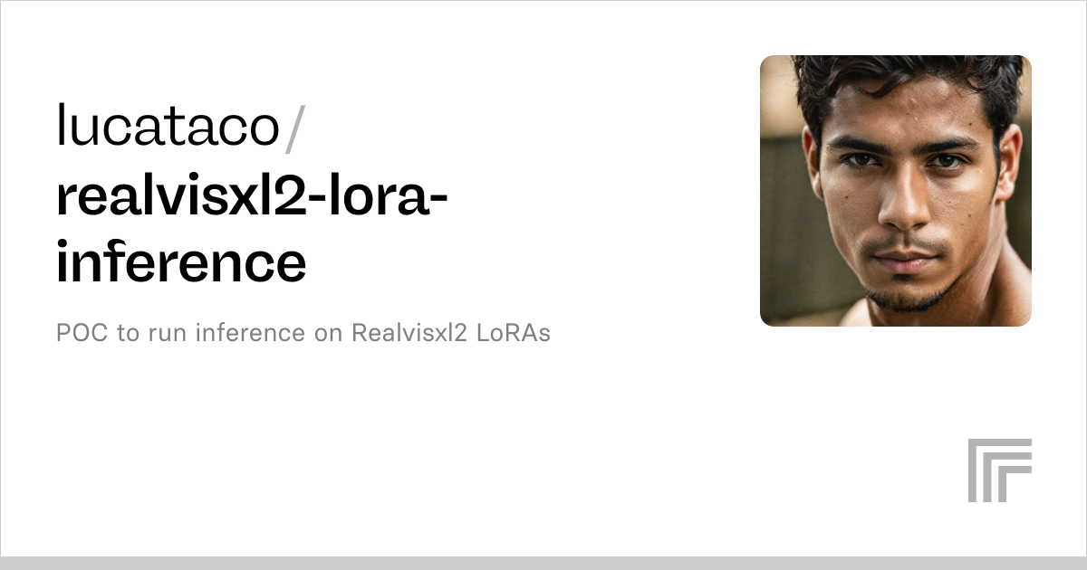 lucataco/realvisxl2-lora-inference | Run with an API on Replicate
