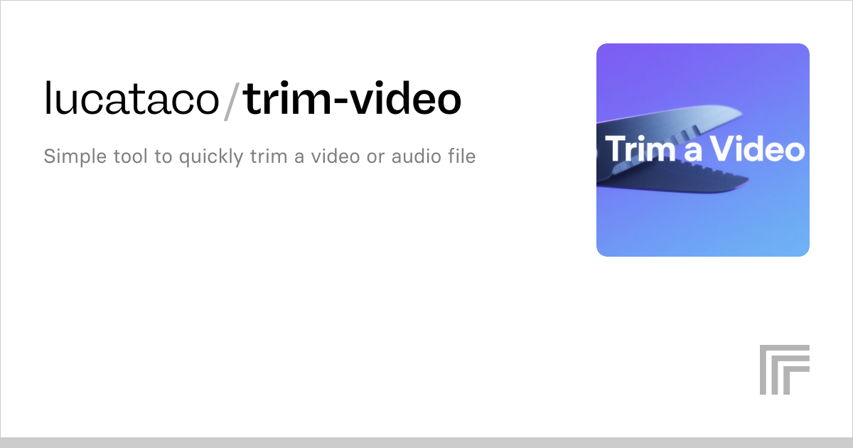 lucataco/trim-video | Run with an API on Replicate