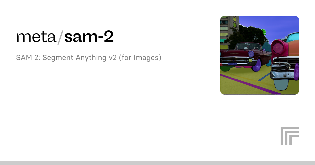 meta/sam-2 | Run with an API on Replicate