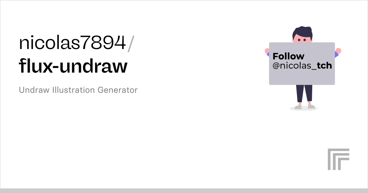 nicolas7894/flux-undraw | Run with an API on Replicate