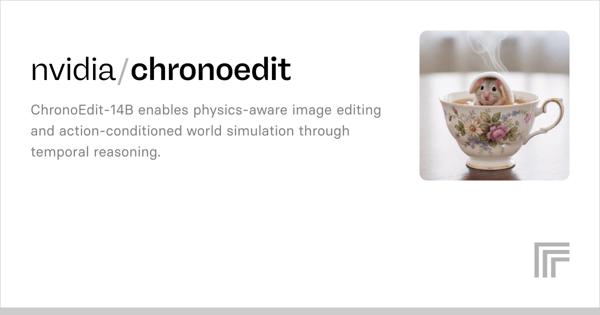 nvidia/chronoedit | Readme and Docs