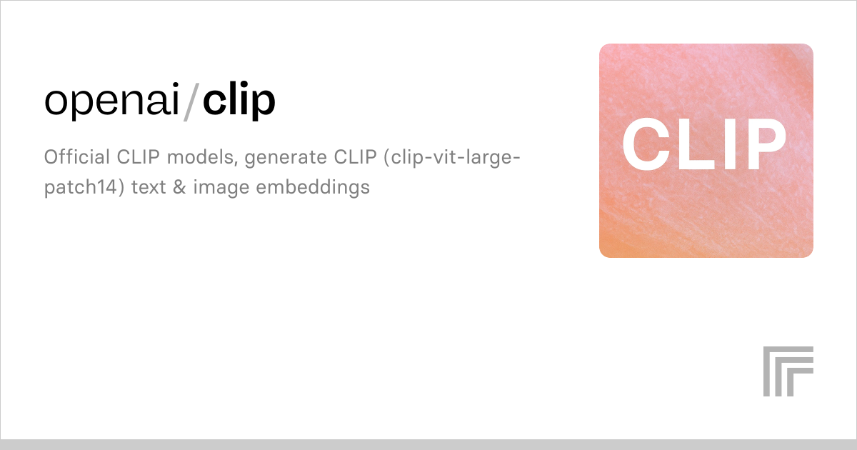 openai/clip | Run with an API on Replicate
