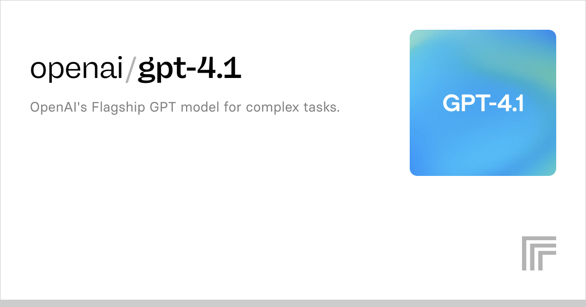 OpenAI GPT 4.1 API