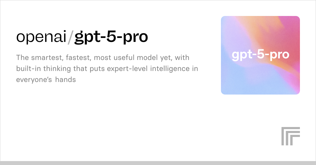 GPT-5-pro | OpenAI