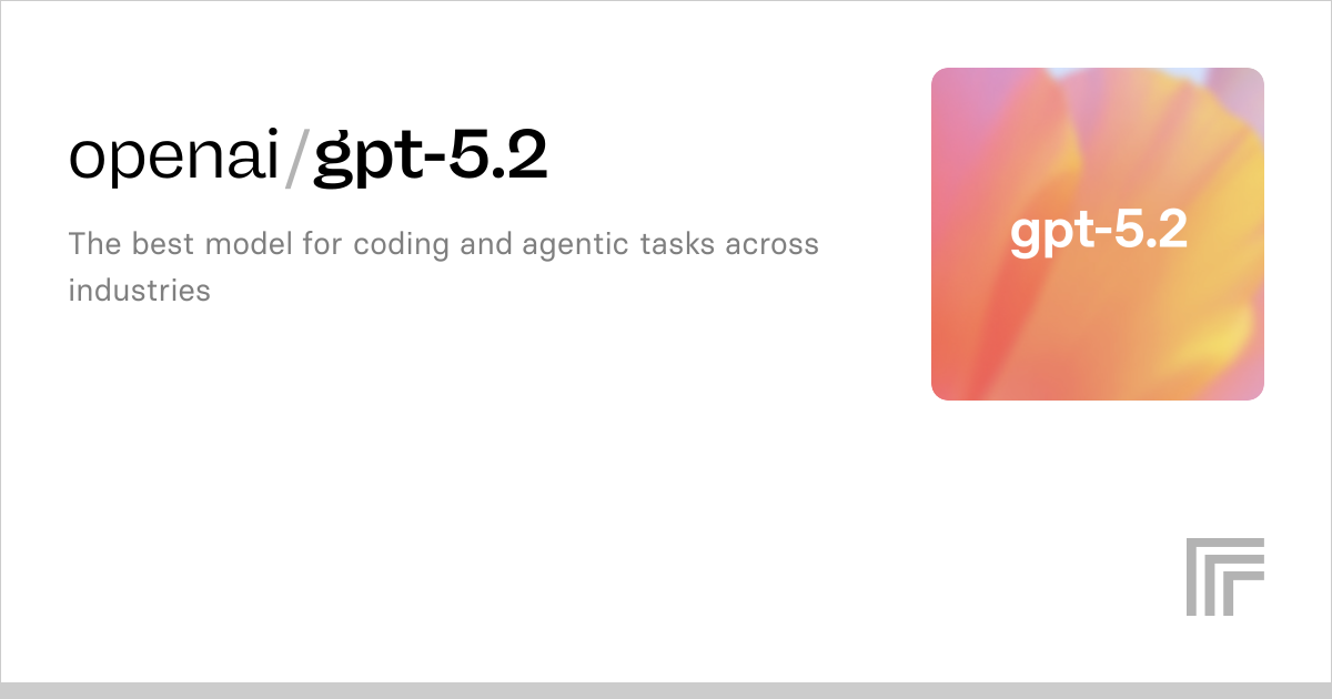 OpenAI GPT-5.2 API | Readme and Docs