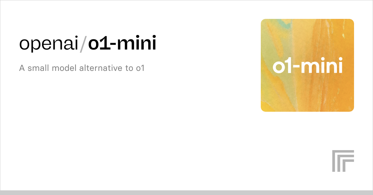 OpenAI o1-mini API