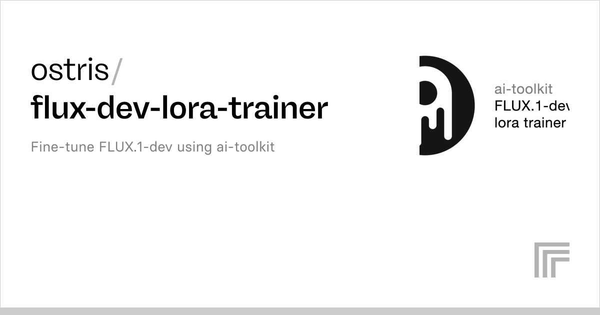 ostris/flux-dev-lora-trainer | Readme and Docs