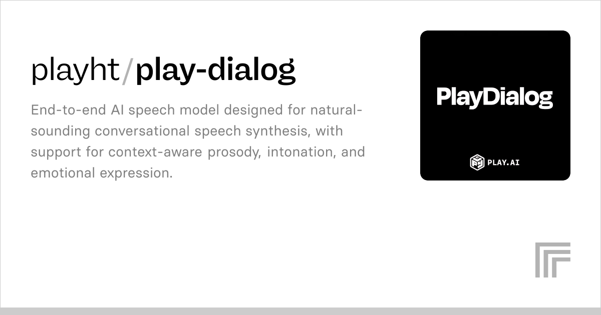 PlayDialog | Conversational Speech Synthesis API