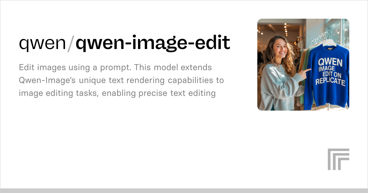 Qwen Image Edit | Image Editing | Readme and Docs