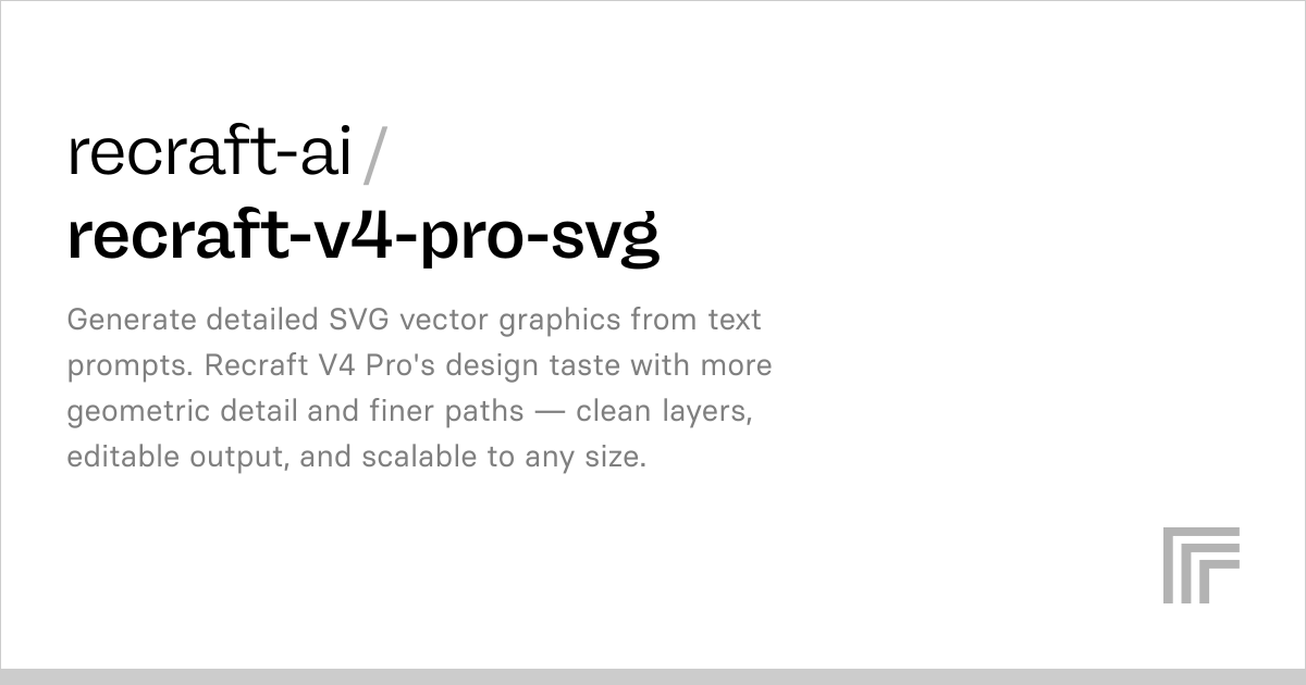 Recraft V4 Pro SVG | Text to SVG