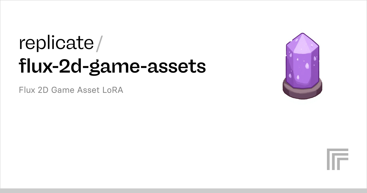 replicate/flux-2d-game-assets | Run with an API on Replicate