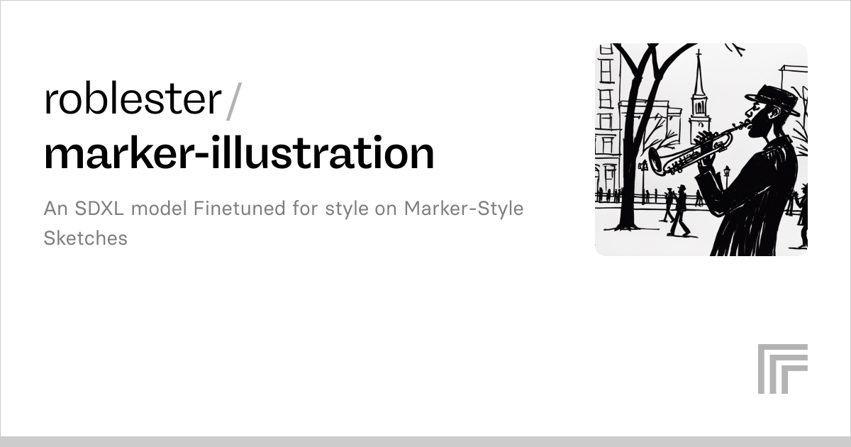 roblester/marker-illustration | Run with an API on Replicate