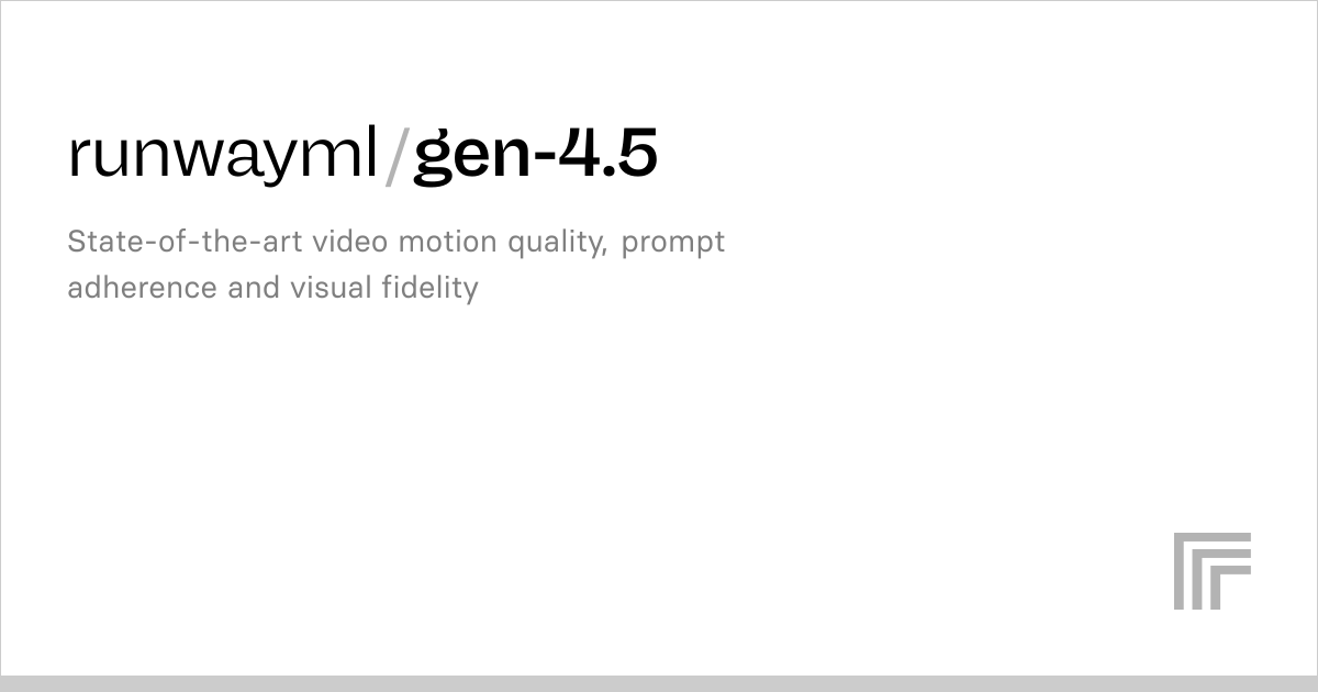 Runway Gen 4.5 | Text to Video API