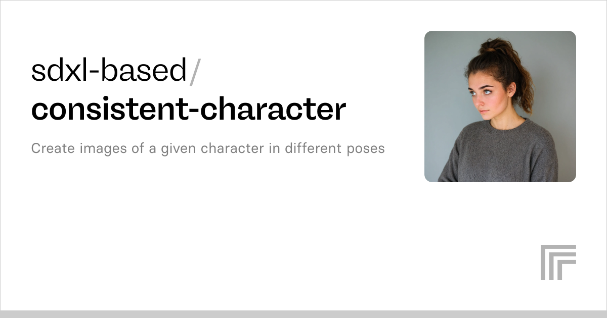 sdxl-based/consistent-character | Run with an API on Replicate