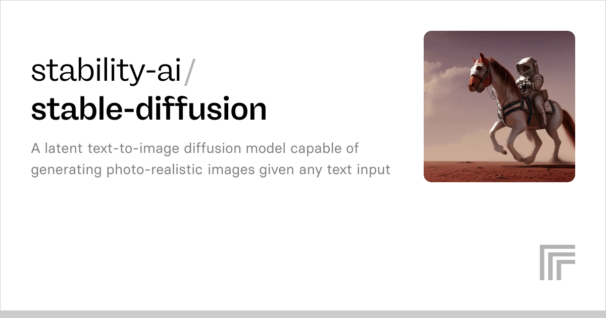 stability-ai/stable-diffusion | Run with an API on Replicate
