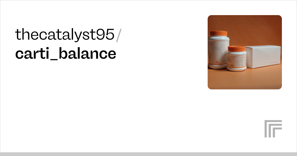 thecatalyst95/carti_balance | Readme and Docs