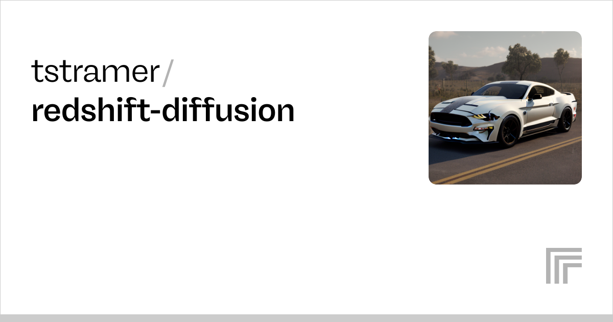 tstramer/redshift-diffusion | Run with an API on Replicate