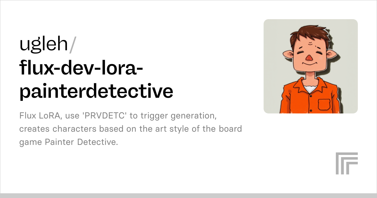 ugleh/flux-dev-lora-painterdetective | Run with an API on Replicate