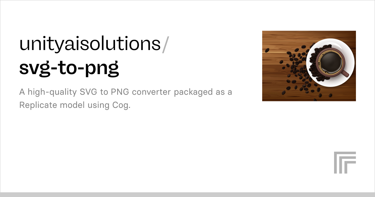 unityaisolutions/svg-to-png | Run with an API on Replicate