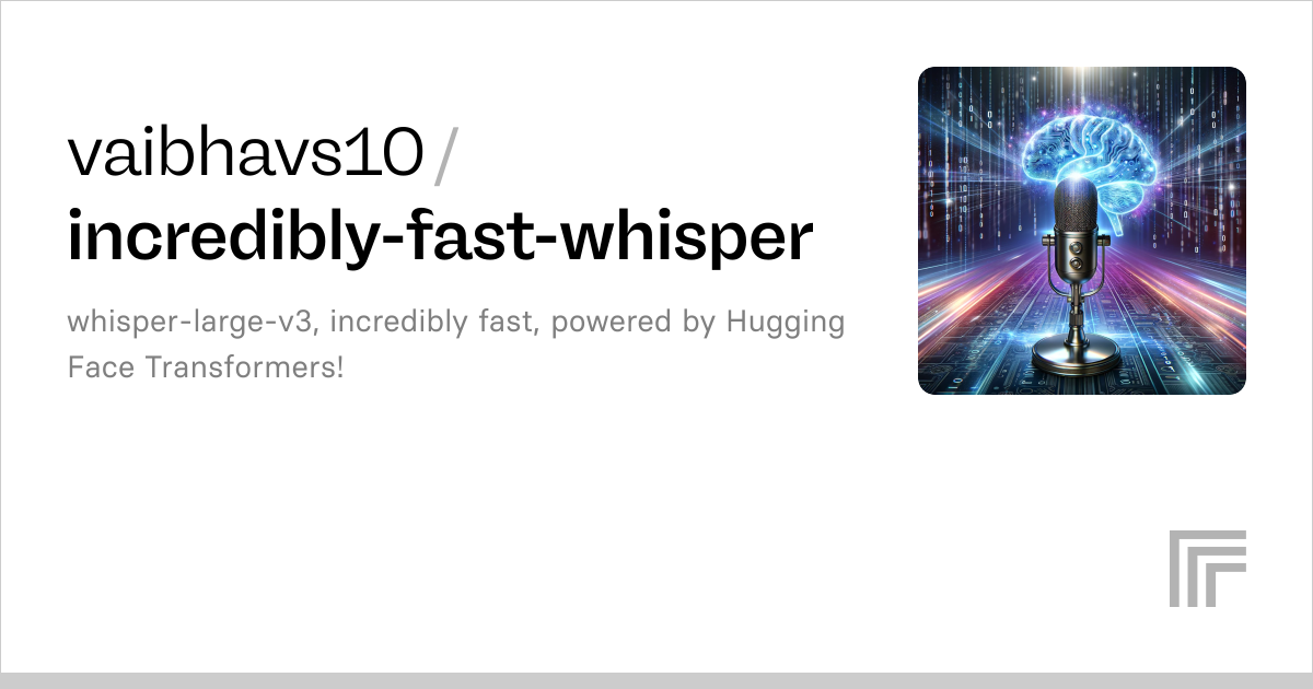 Fast Whisper: High-Speed Transcription on Replicate